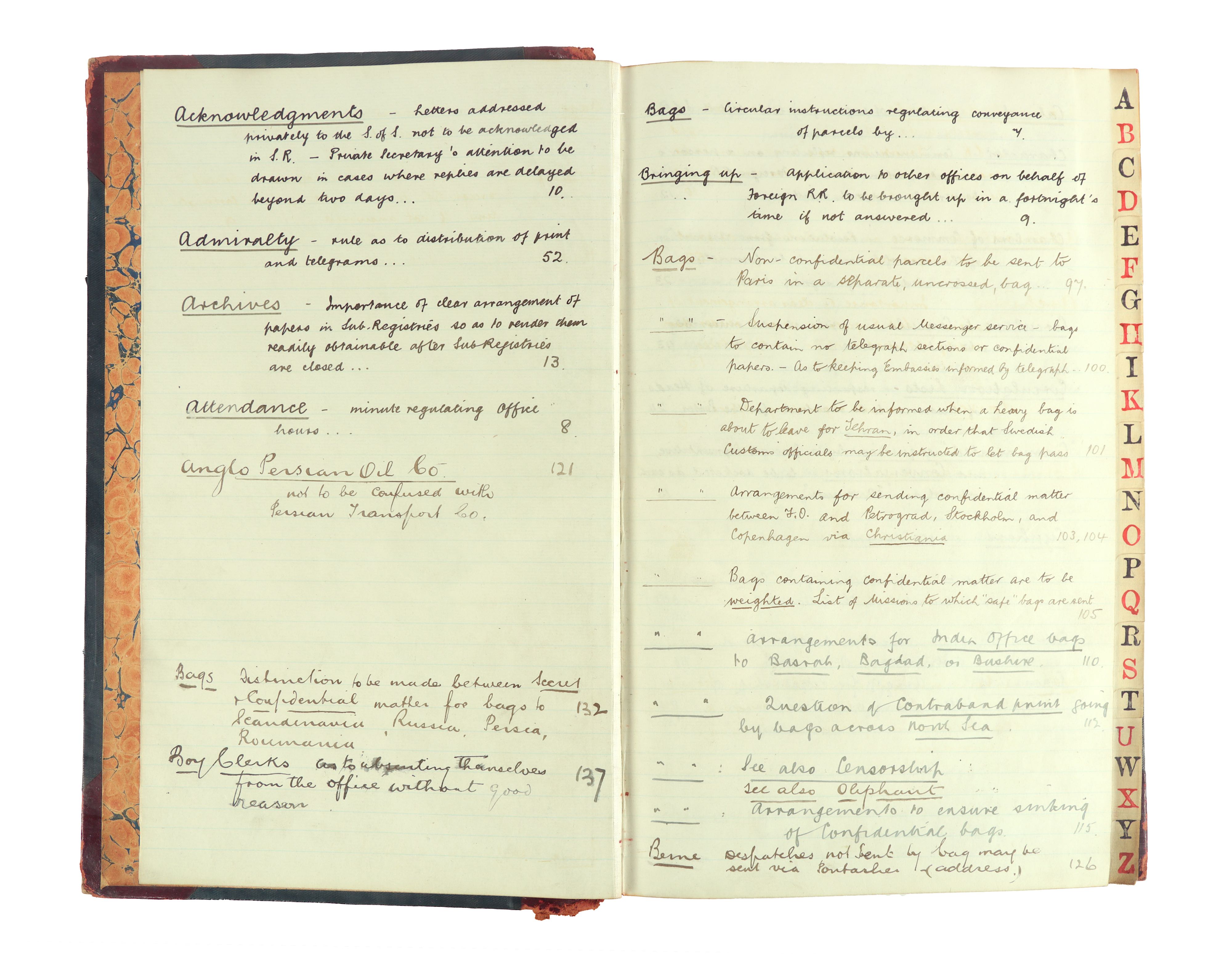 Lot 102 - Government books.- Two minute books with