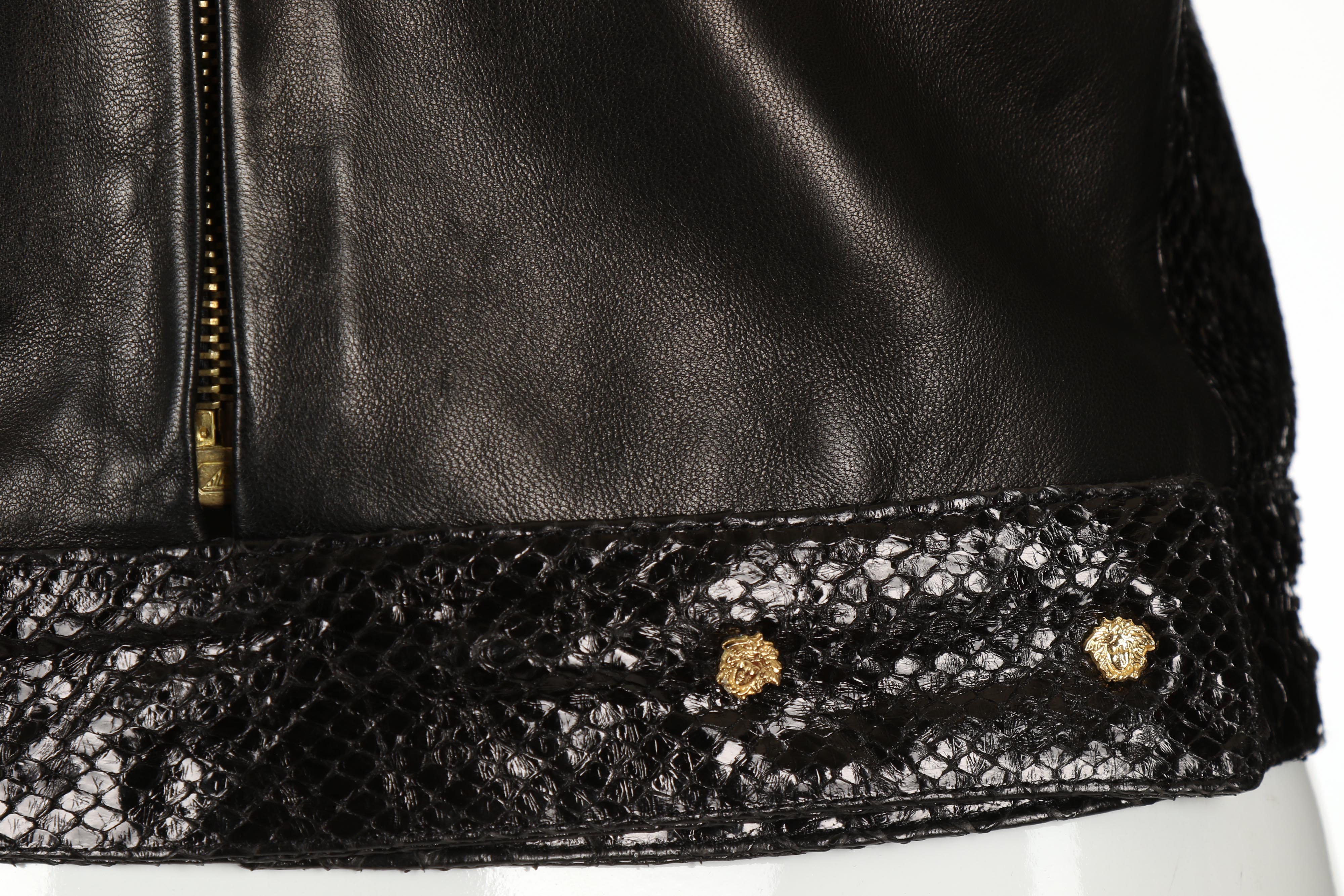 Lot 100 - Gianni Versace Black Leather and Python Skin