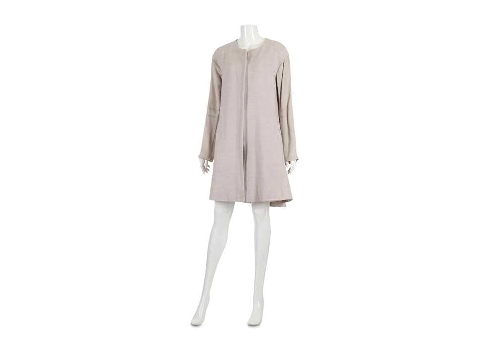 Lot 28 - Giorgio Armani Lilac Coat, round neck with