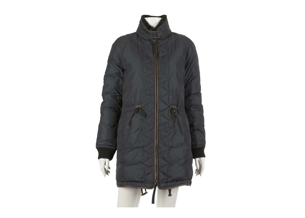 Lot 47 Marni Navy Quilted Coat Parka Style Jacket lot-47-marni-navy-quilted-coat-parka-style-jacket