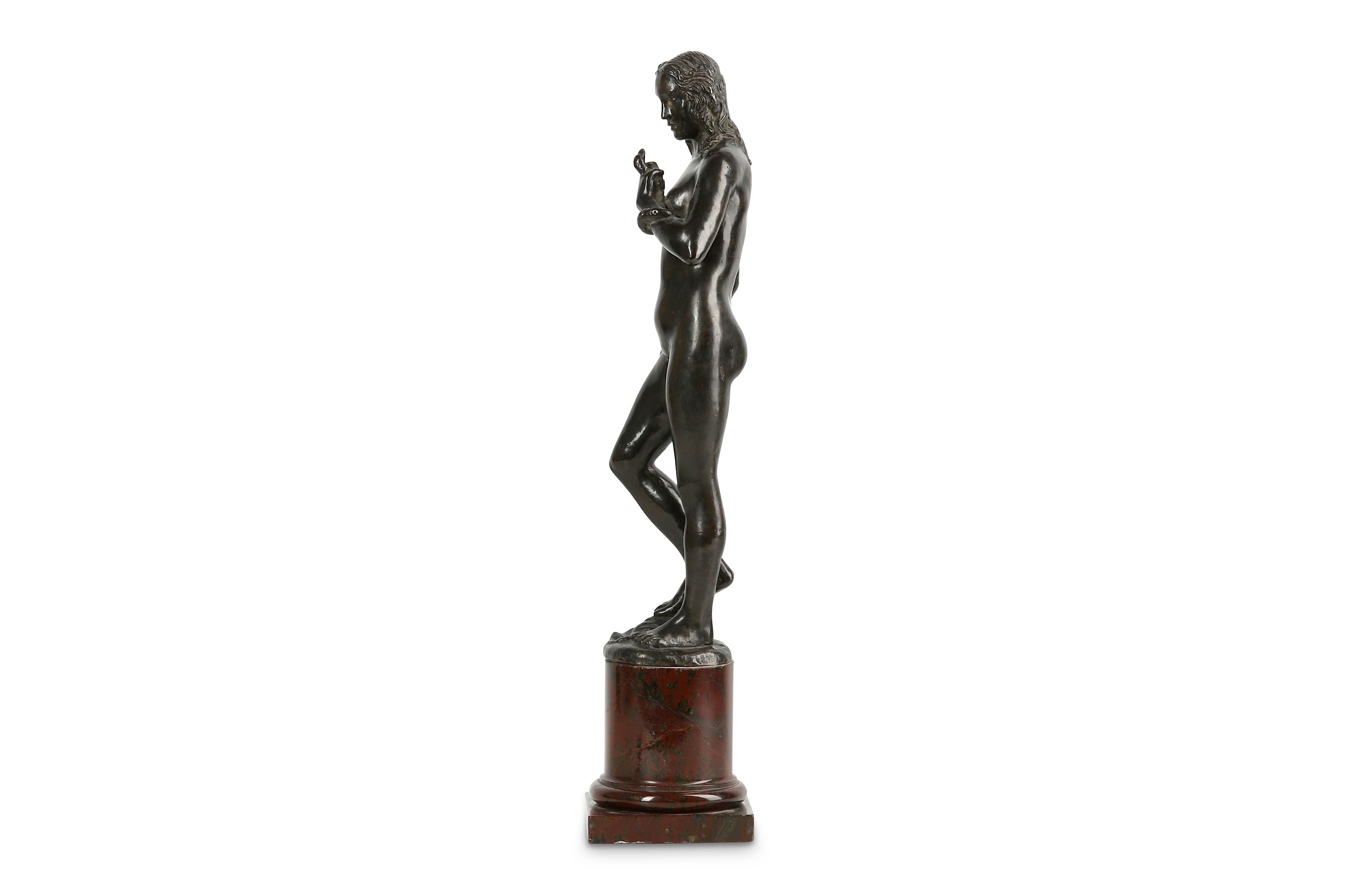 Lot 140 - A BRONZE FIGURE OF EVE, POSSIBLY 16TH