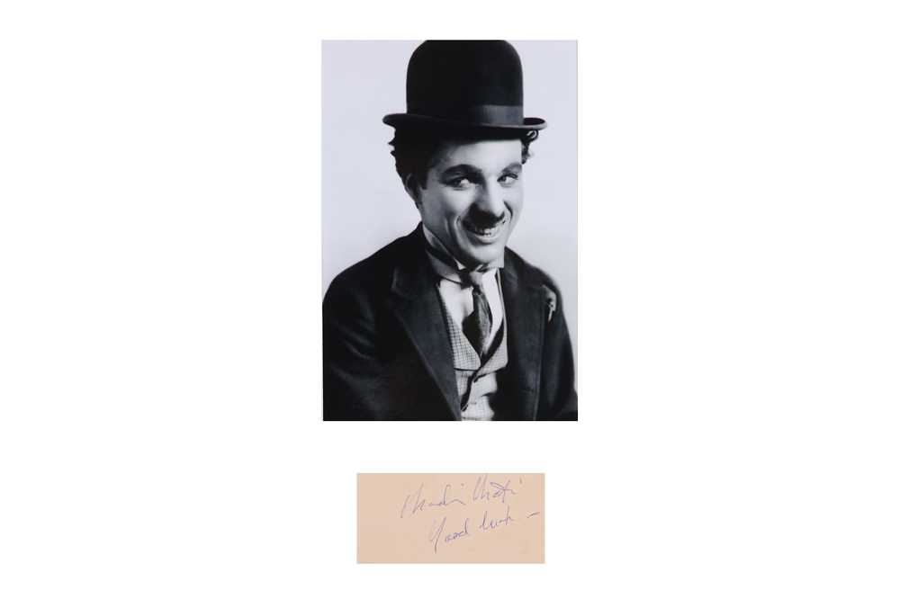 Lot 61 - Chaplin (Charlie) Album page with ink