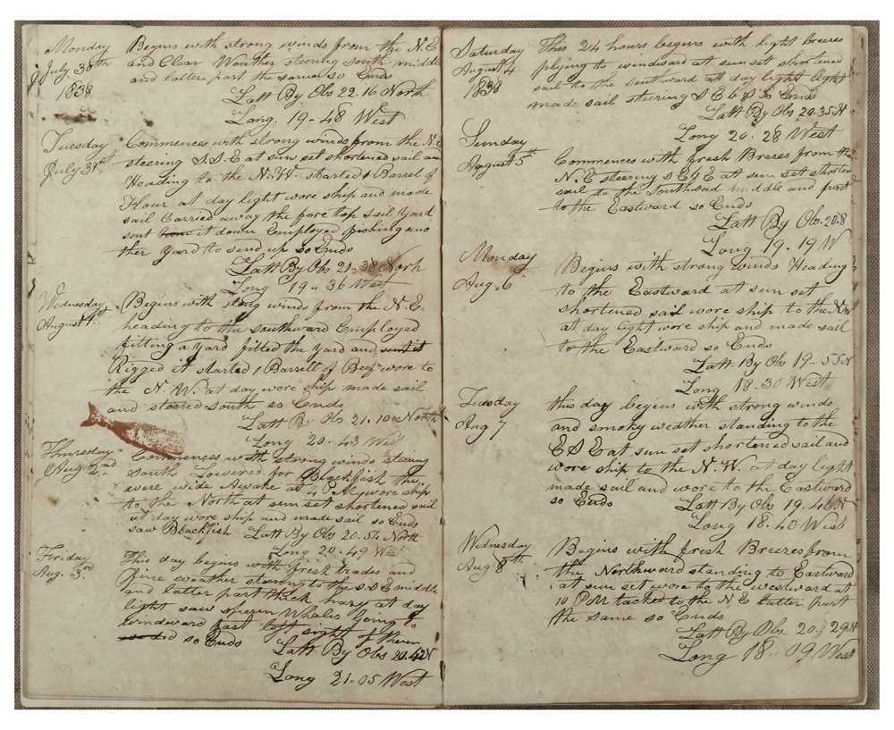 Lot 281 - Whaling Logs.- Barnard (J. S.) Remarks on