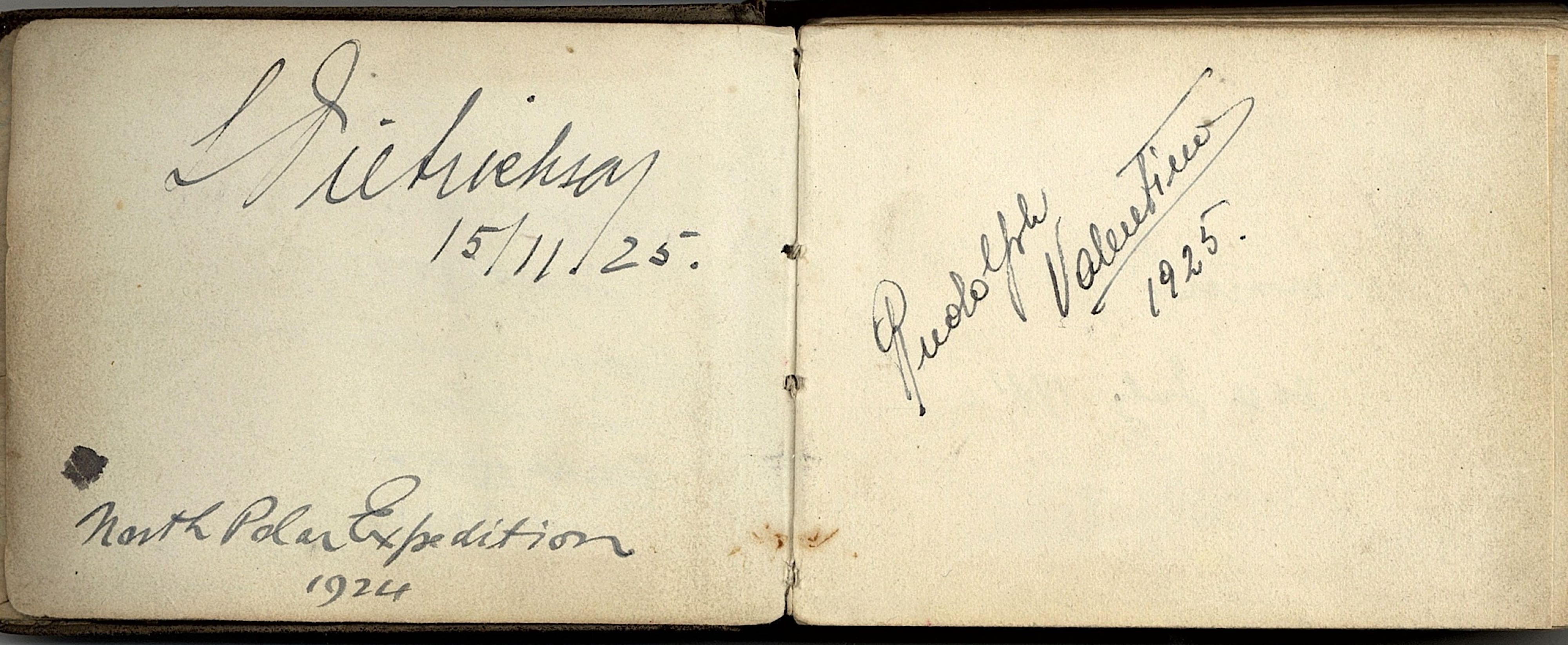 Lot 27 - Autograph Album.- Incl. Rudolph Valentino