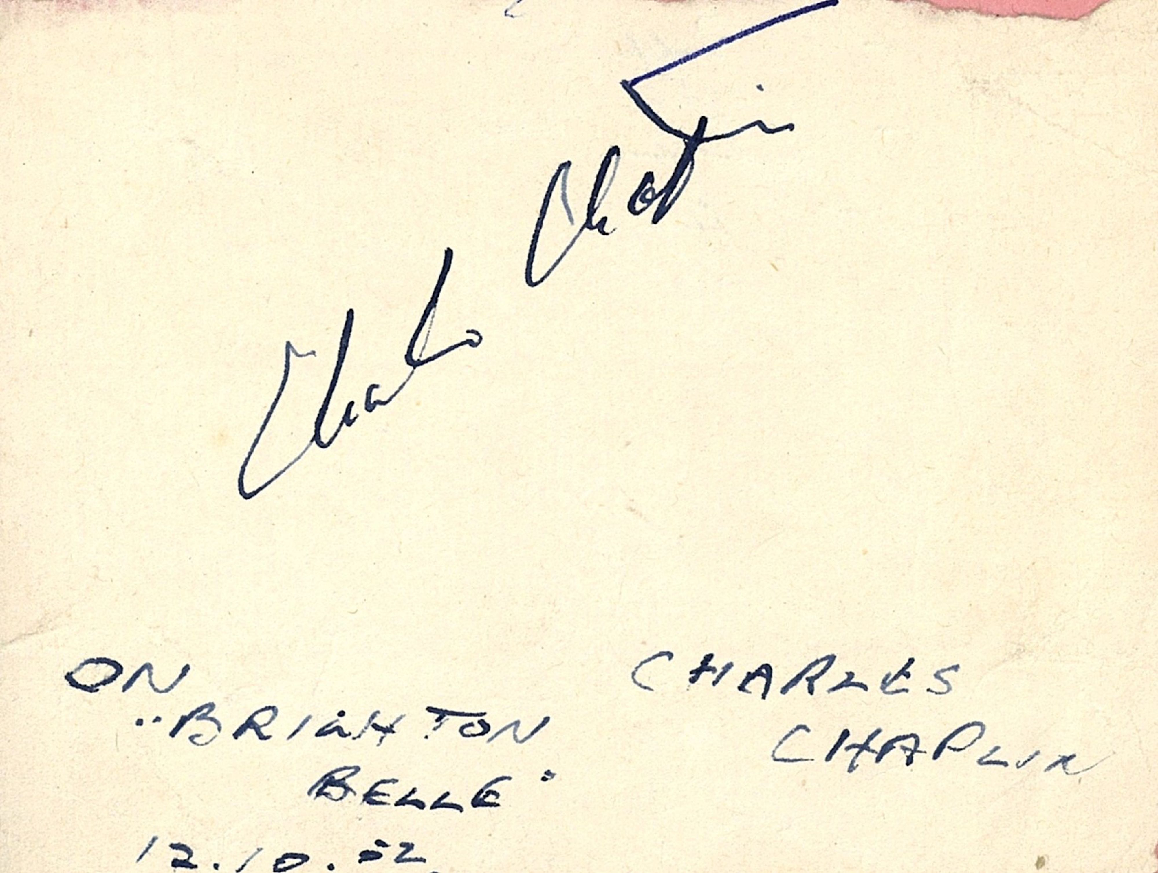 Lot 24 - Autograph Album.- Incl. Charlie Chaplin