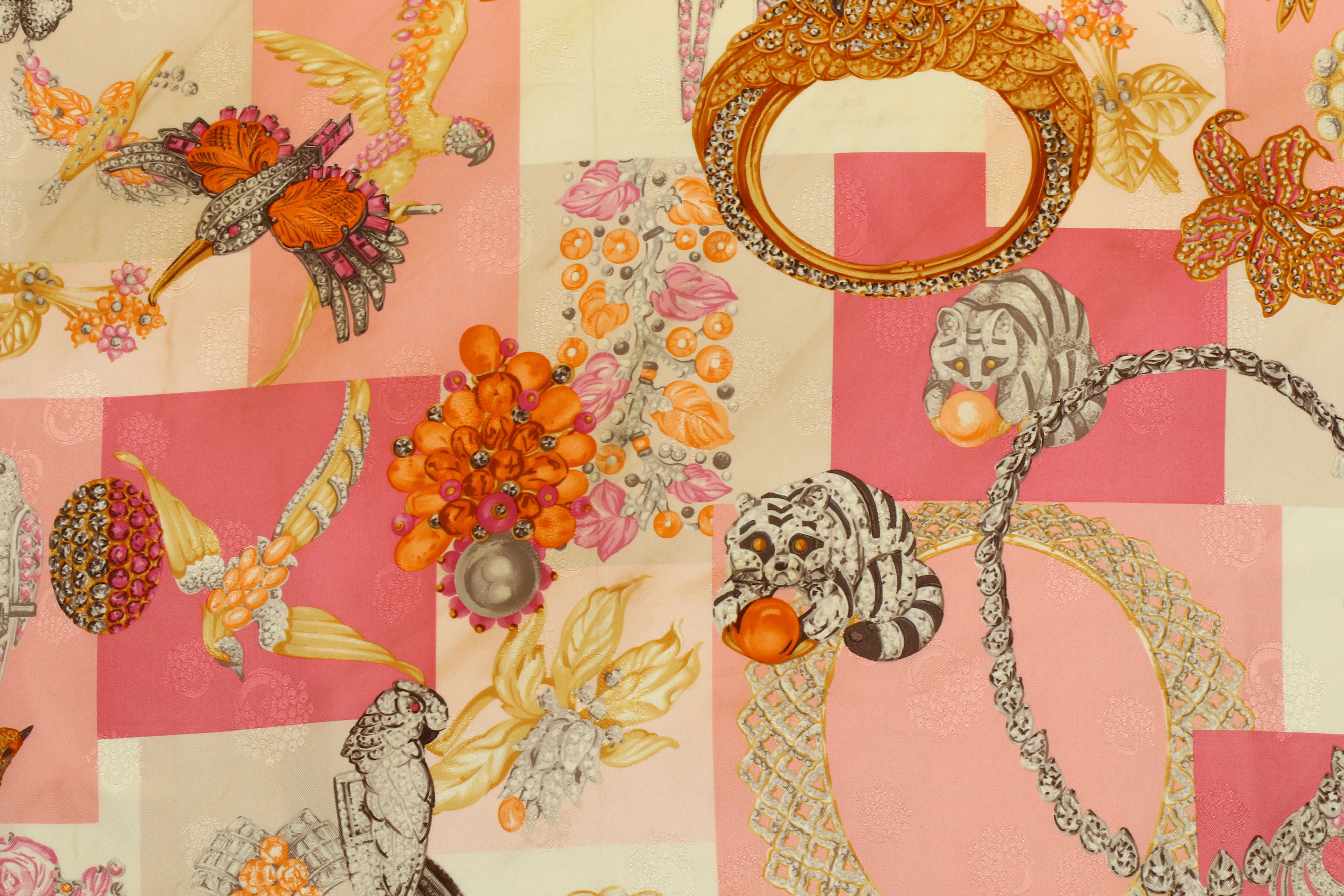 Lot 211 - Cartier Jewellery Print Silk Scarf,