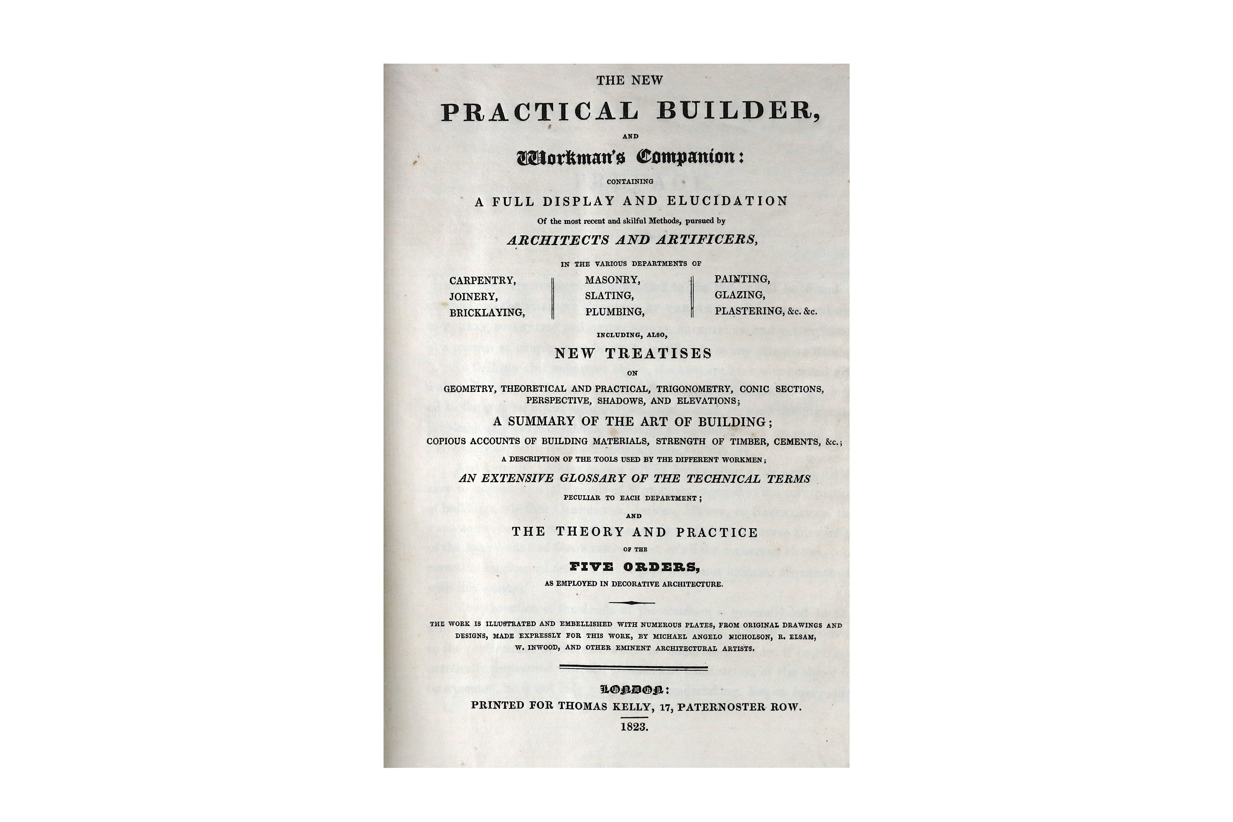 Lot 175 - Nicholson (Peter) The New Practical Builder