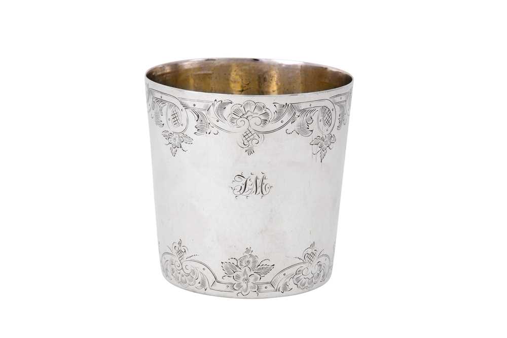 Lot 12 - A George III sterling silver beaker, London