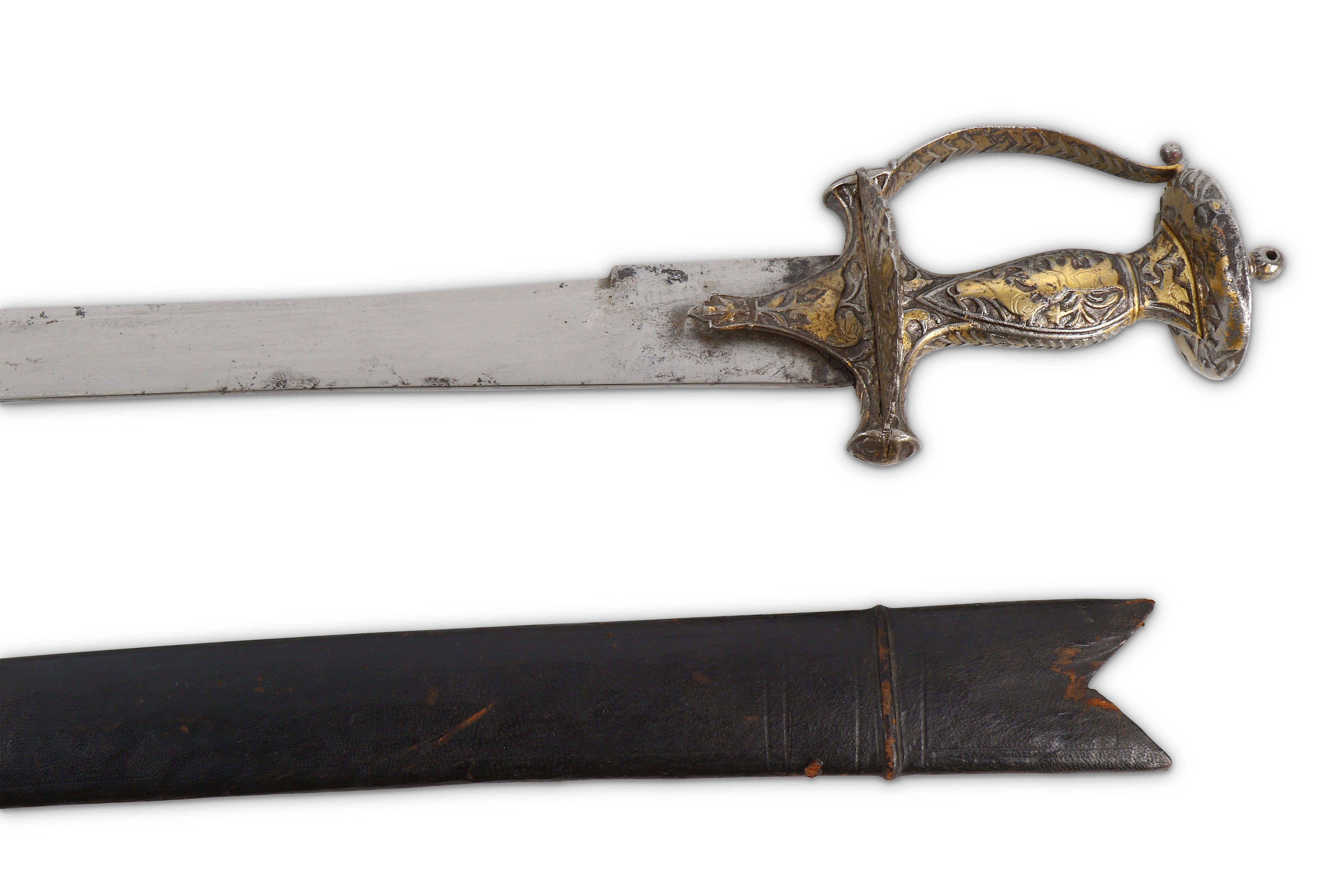 Lot 1 - A 19th century Indian tulwar sword, featuring