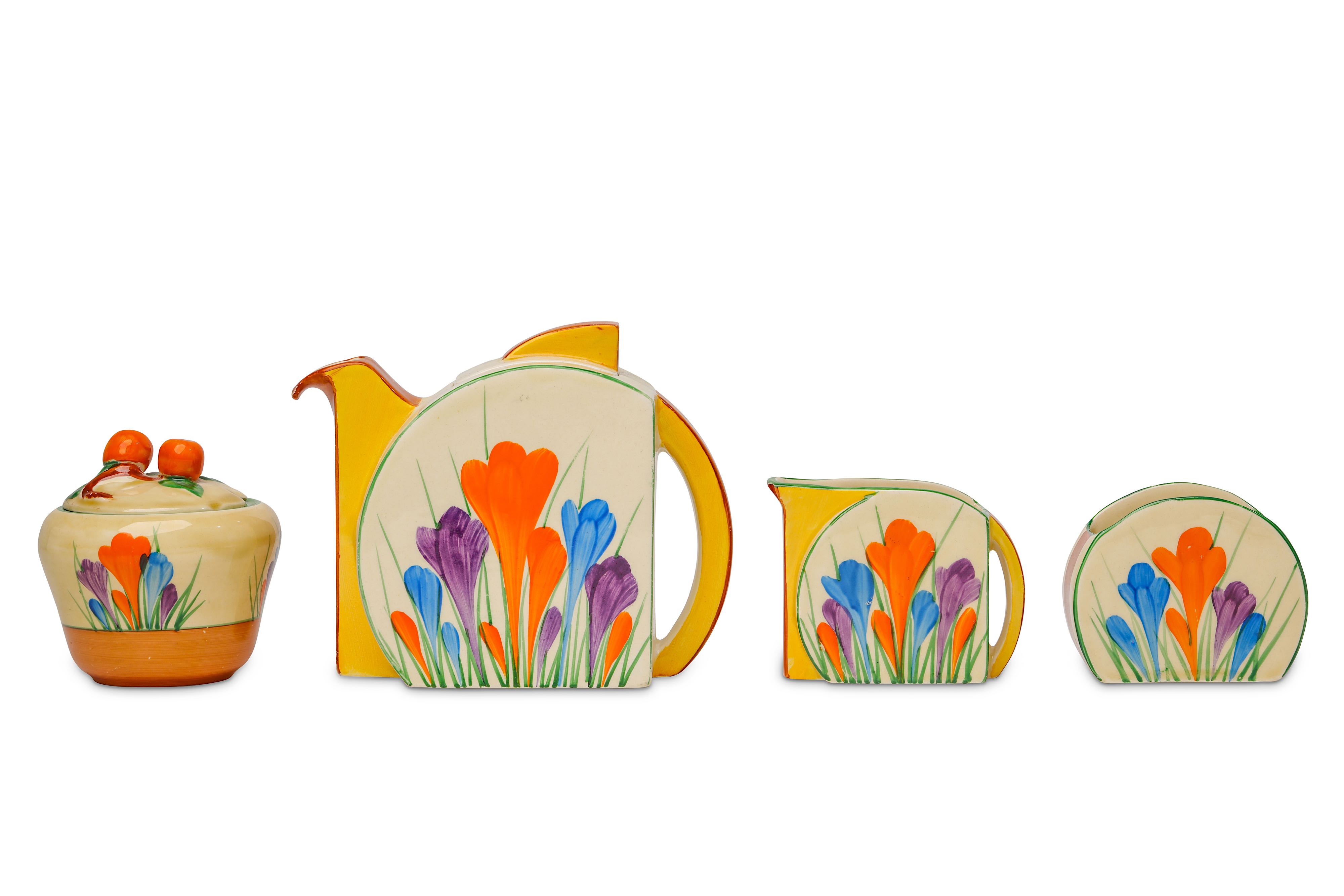 Lot 46 - A CLARICE CLIFF 'CROCUS' PATTERN PART