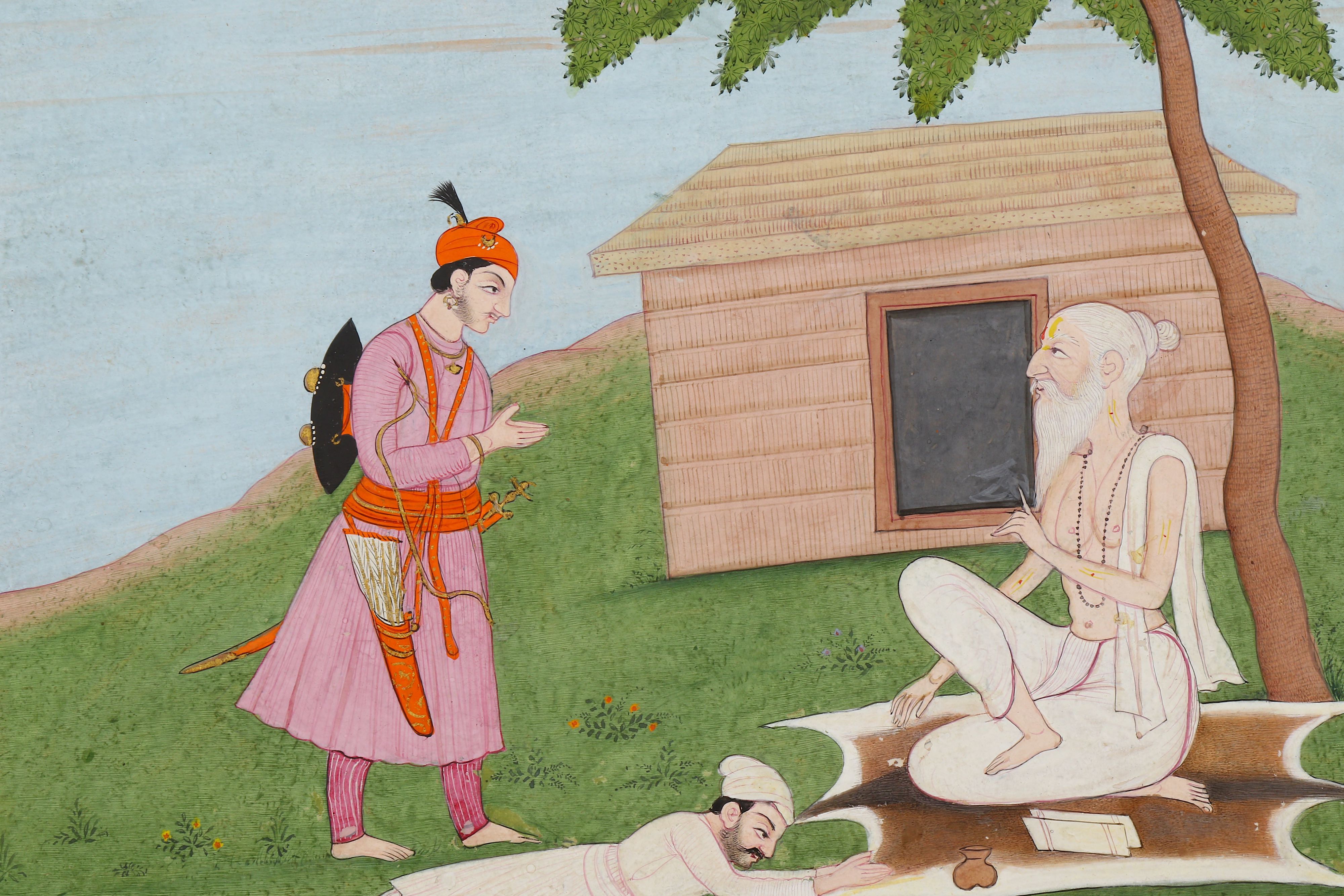 Lot 381 - A RAJPUT PRINCE SEEKING ADVICE FROM A SADHU