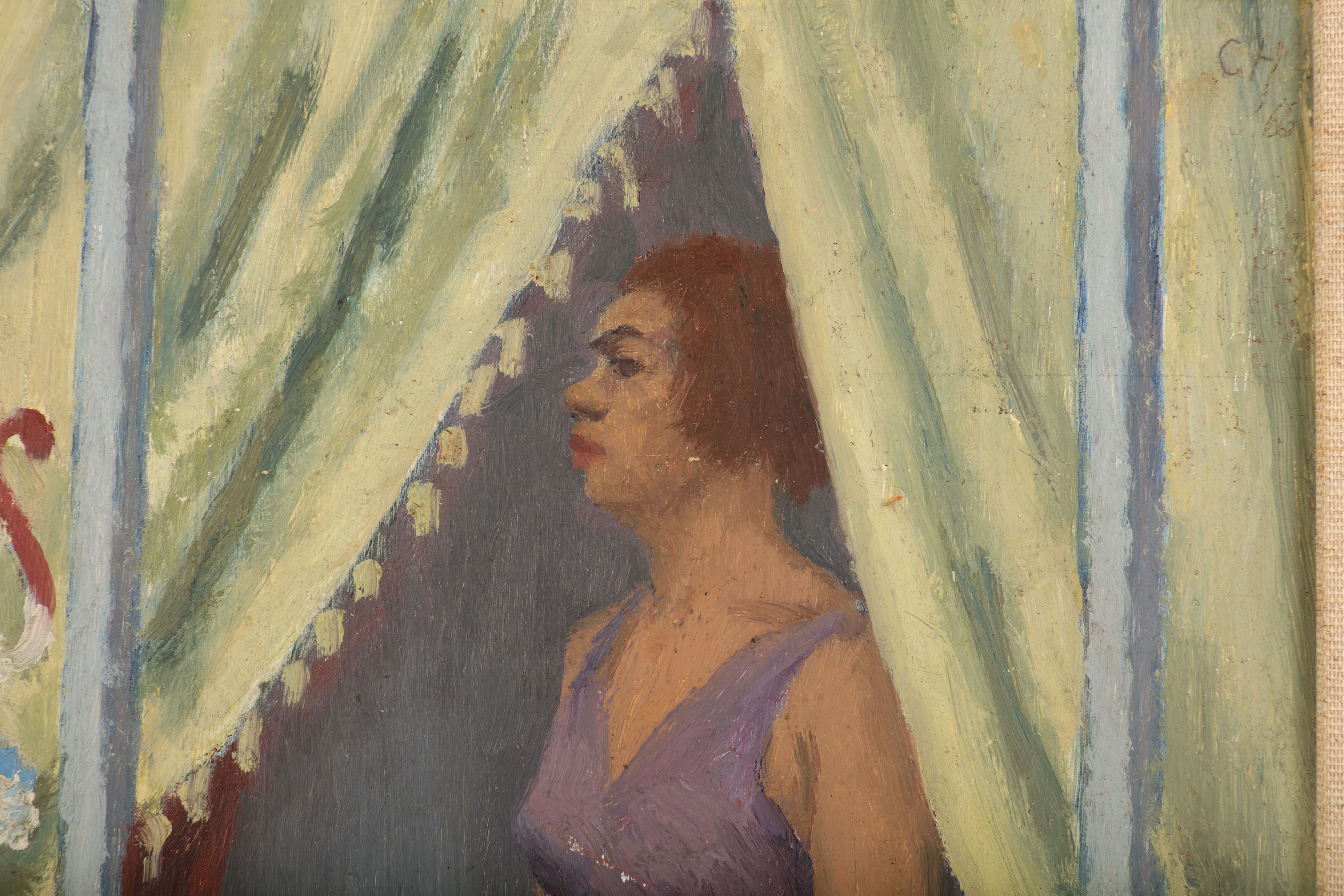 Lot 193 - CLIFFORD HALL (1904-1973) Two women at a