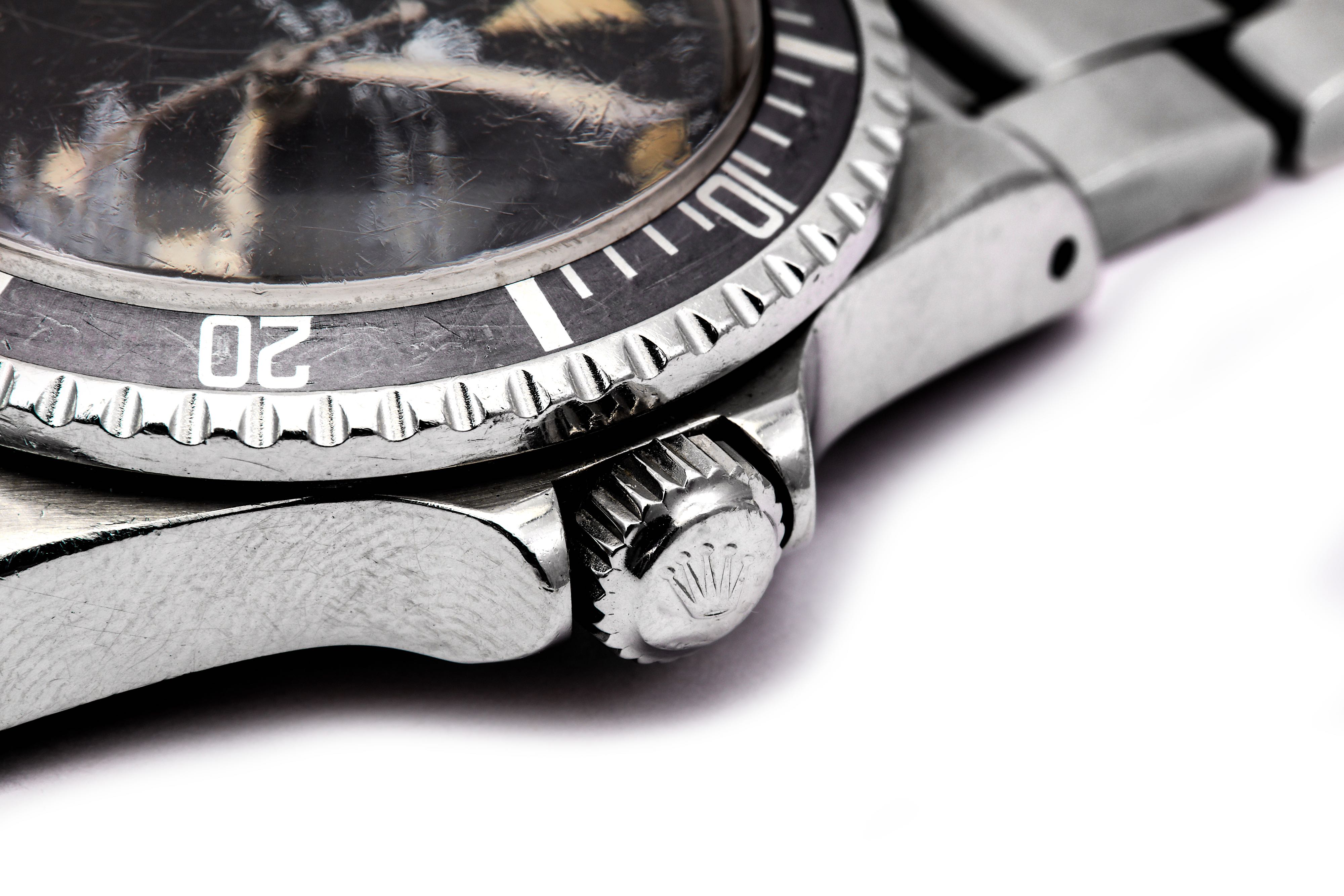 Lot 25 - ROLEX. A MENS EXTREMELY RARE STAINLESS STEEL