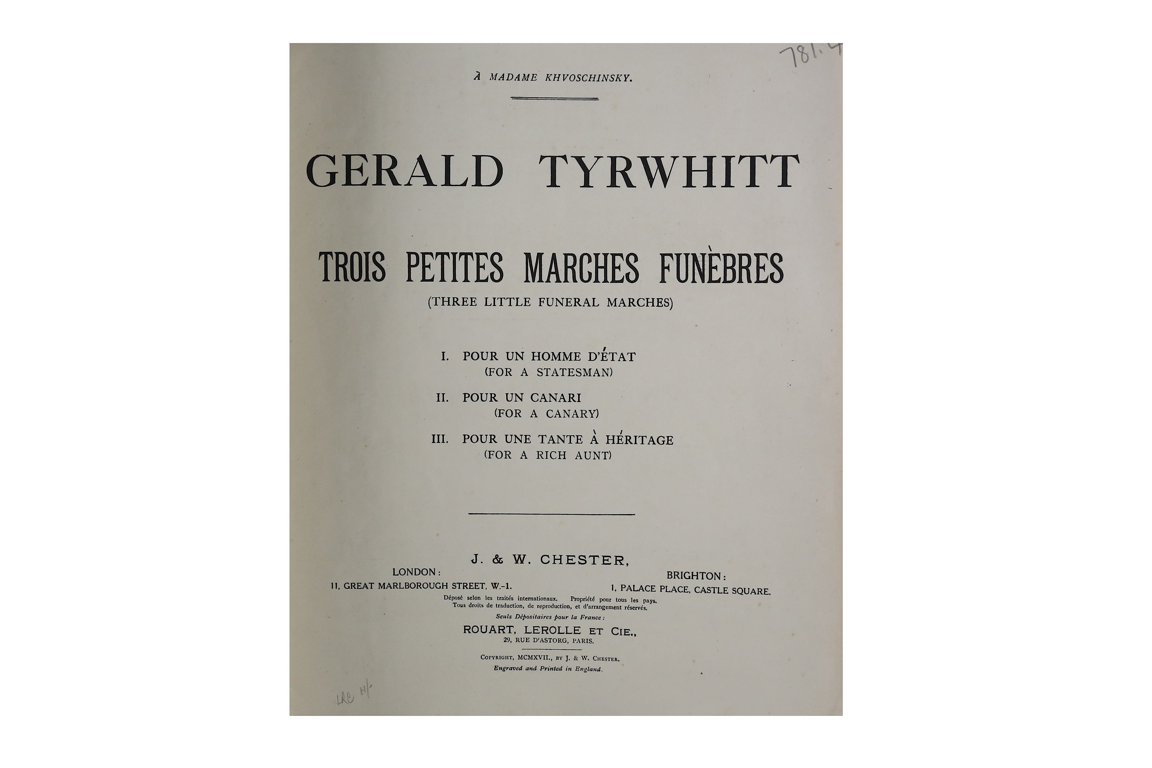 Lot 415 - Berners (Gerald Hugh Tyrwhitt-Wilson, Lord)
