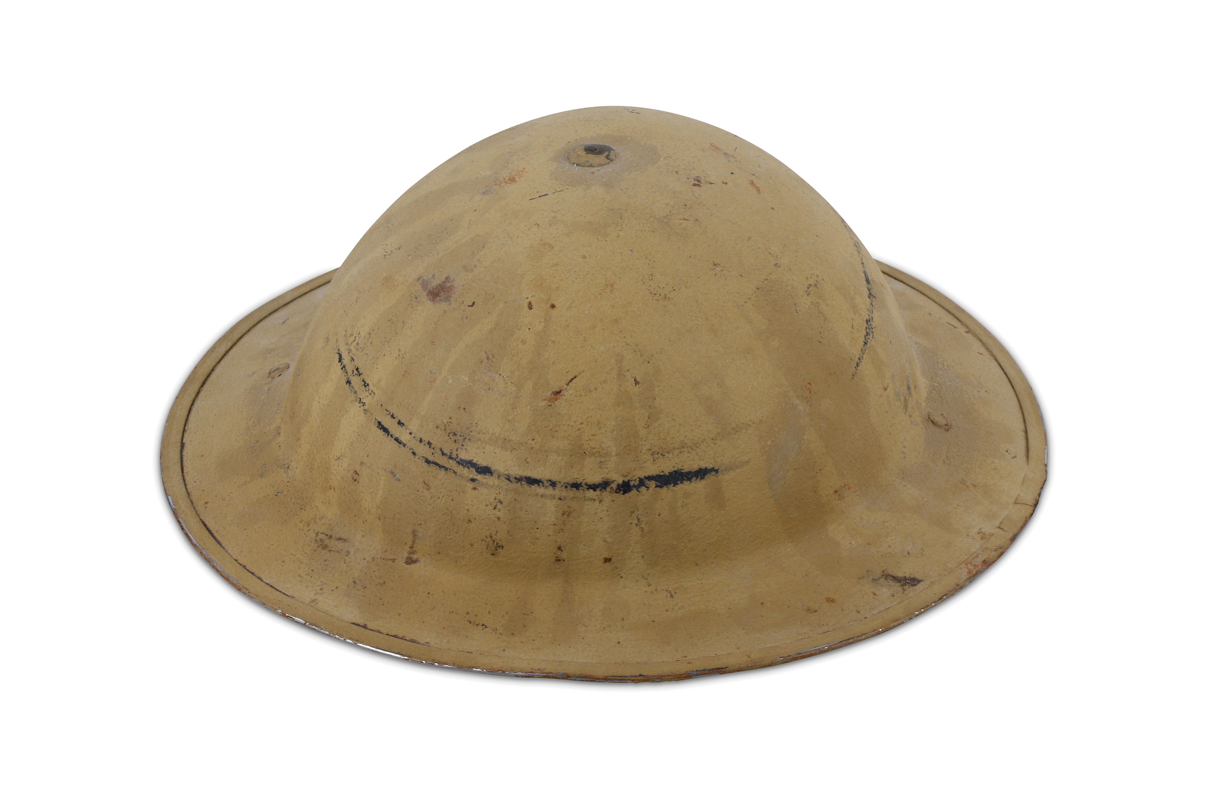 Lot 212 - A WW2 Brodie helmet, Mark II, with original