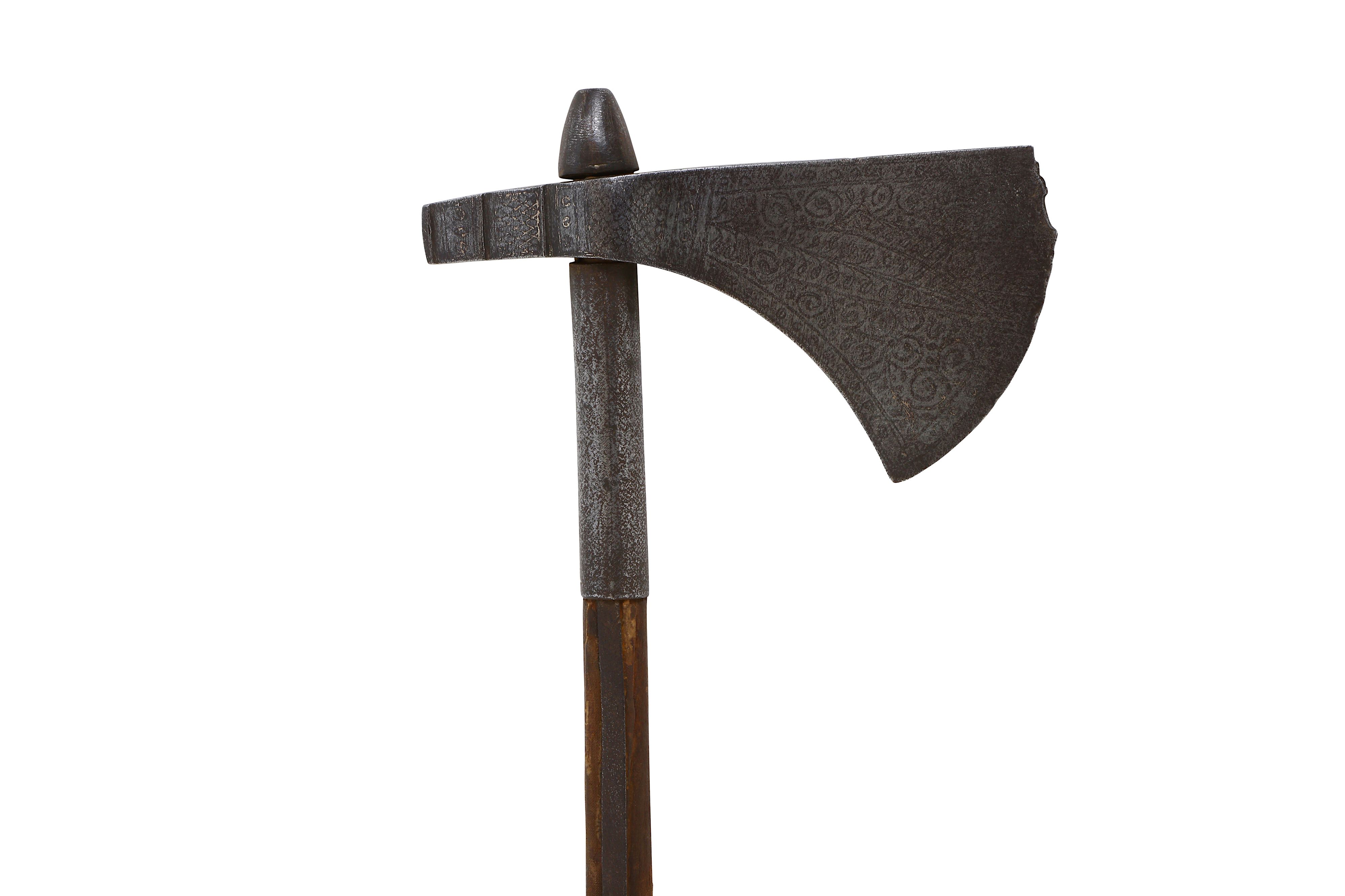 Lot 11 - An Indo-Persian tabar fighting axe with