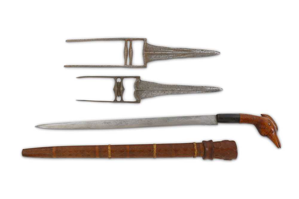 Lot 488 - Three edged weapons, comprising two 19th