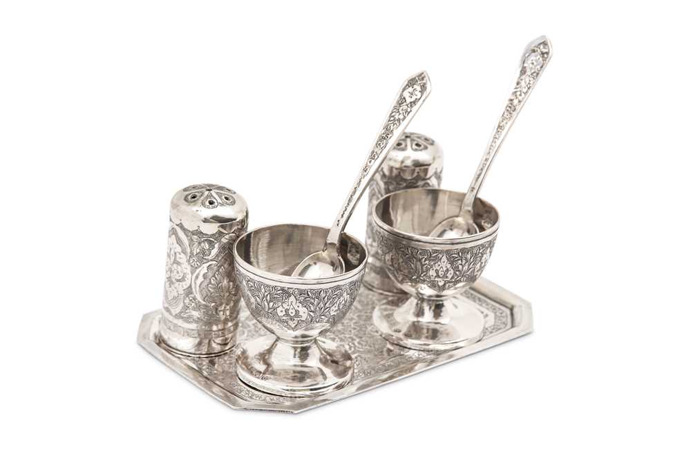 Lot 232 - A mid- 20th century Iranian (Persian) silver