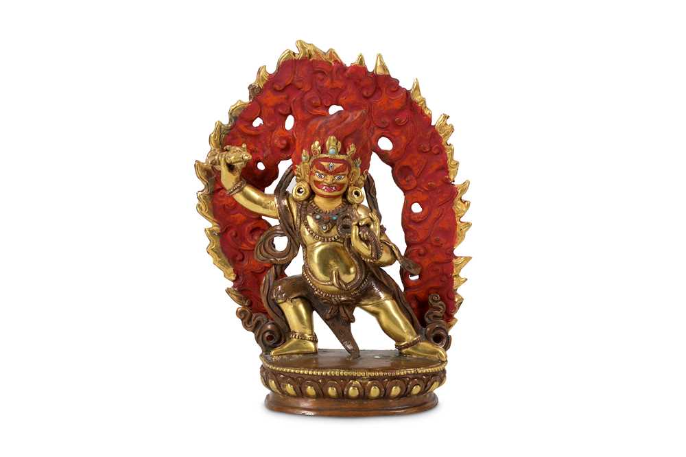 Lot 183 - A Nepalese figure of Begtse Chen, 20th