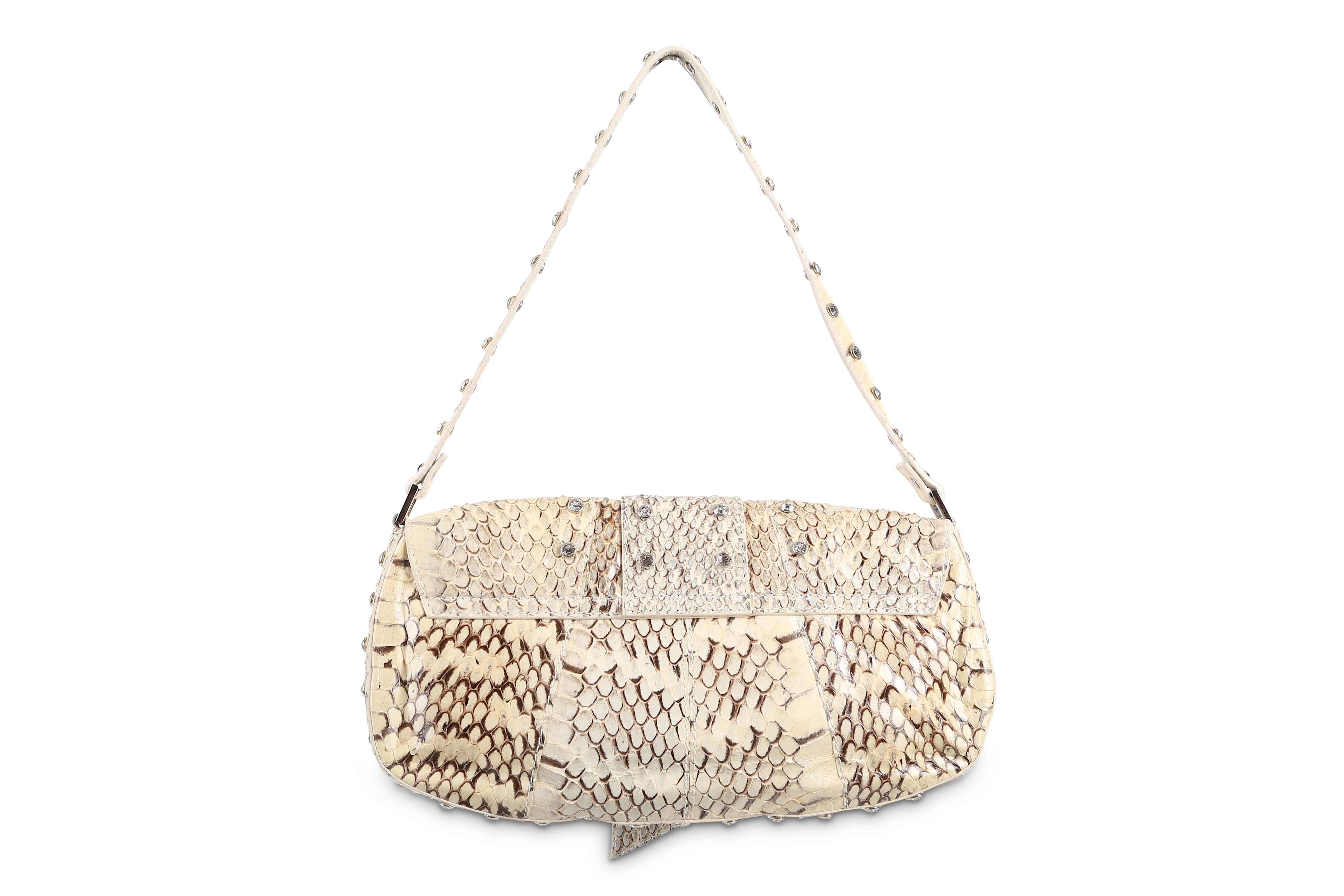 Lot 15 - Dolce and Gabbana Embellished Python Shoulder