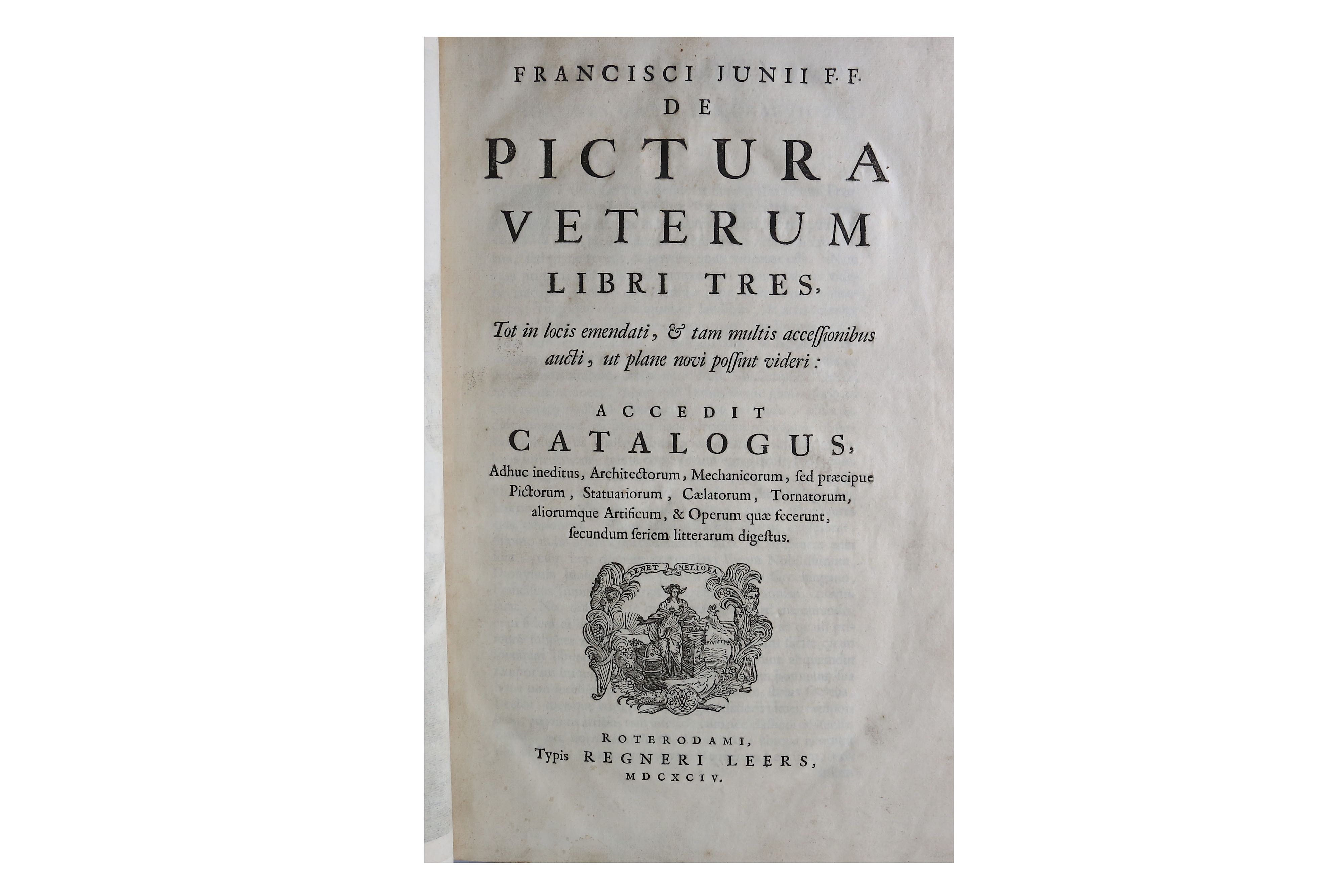 Lot 316 - Junius (Franciscus) De pictura veterum libri