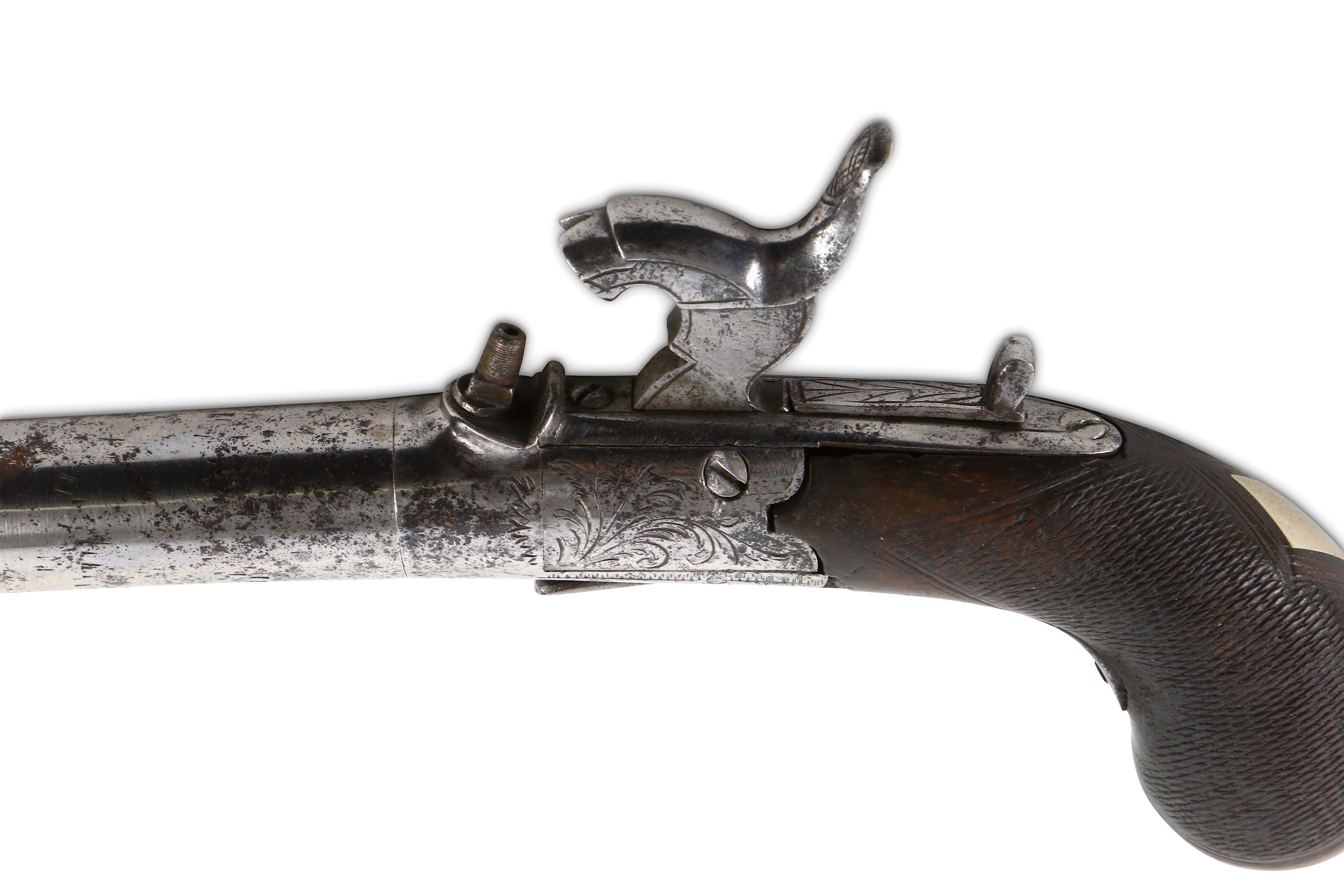 Lot 232 - A percussion lock pistol with turn-off
