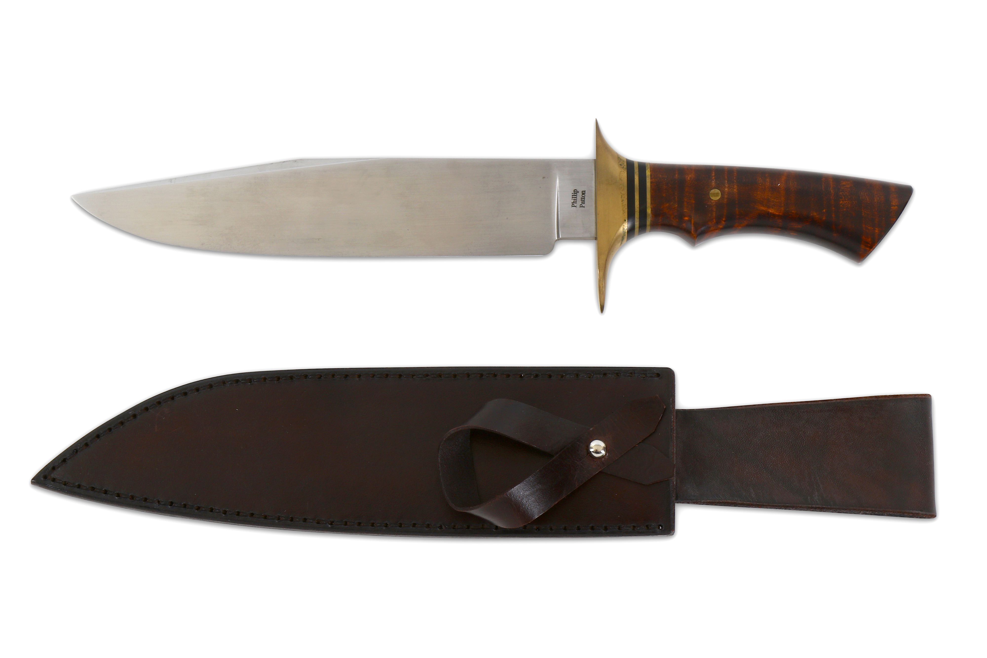 Lot 113 - A modern Bowie knife by maker Phillip Patton,