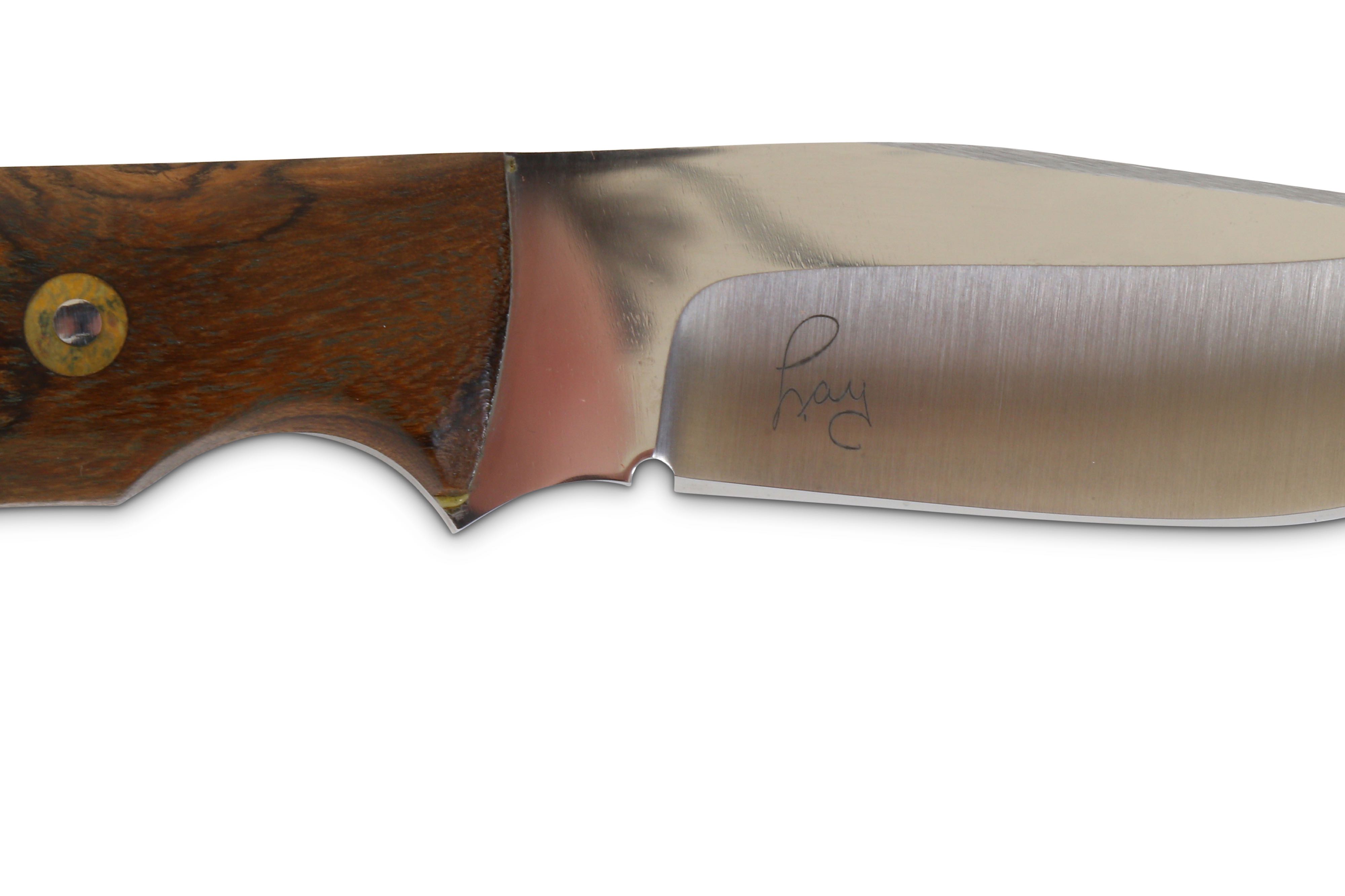Lot 130 - A modern hunting knife by Bob Lay, with