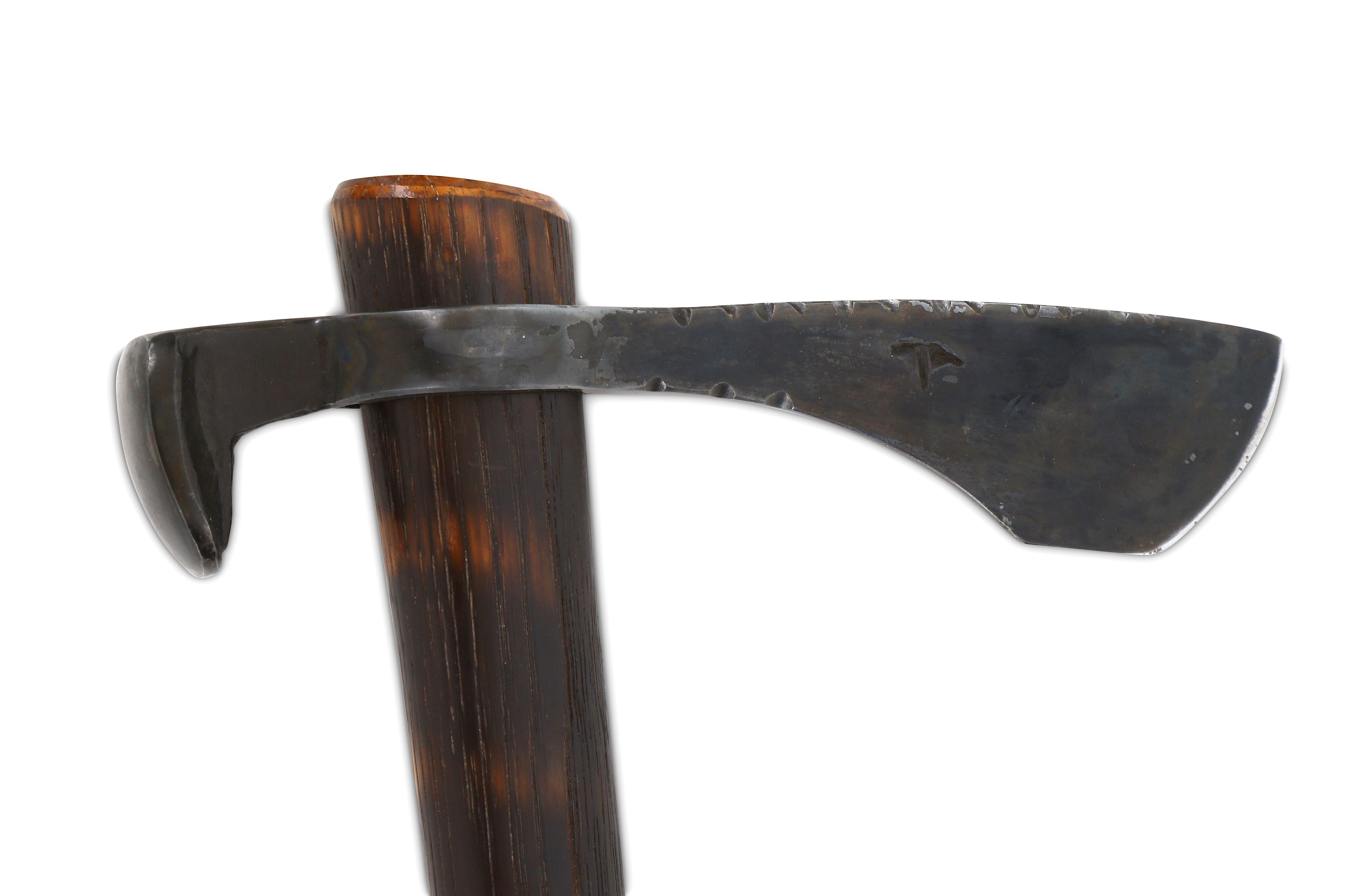 Lot 131 - A tomahawk axe forged from a railroad spike