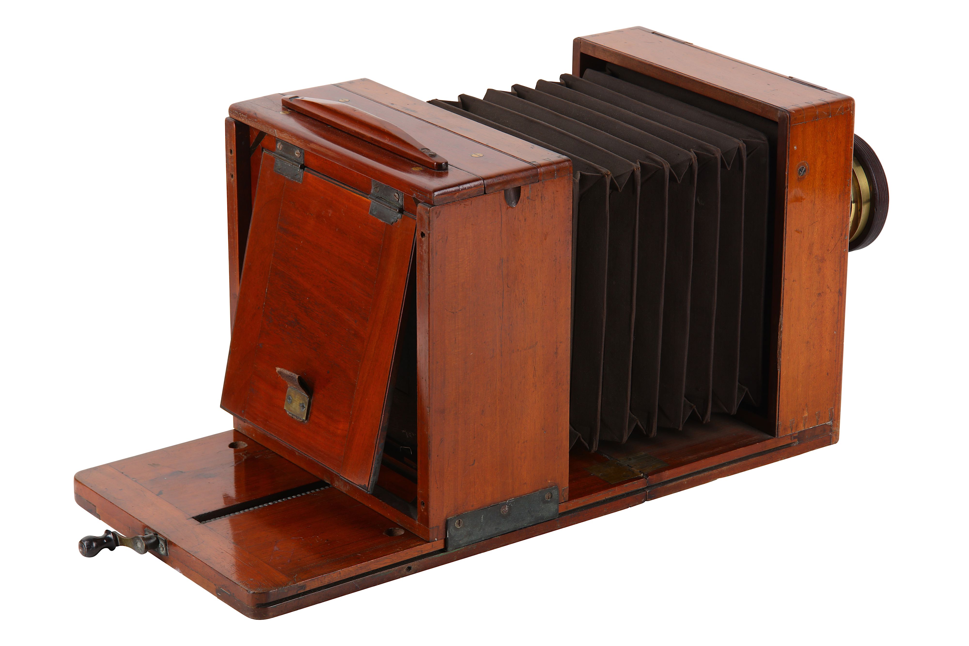Lot 132 - An Unmarked Wet Plate Mahogany and Brass