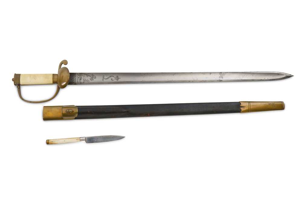 Lot 57 - A fine Bavarian hunting hanger or short sword,