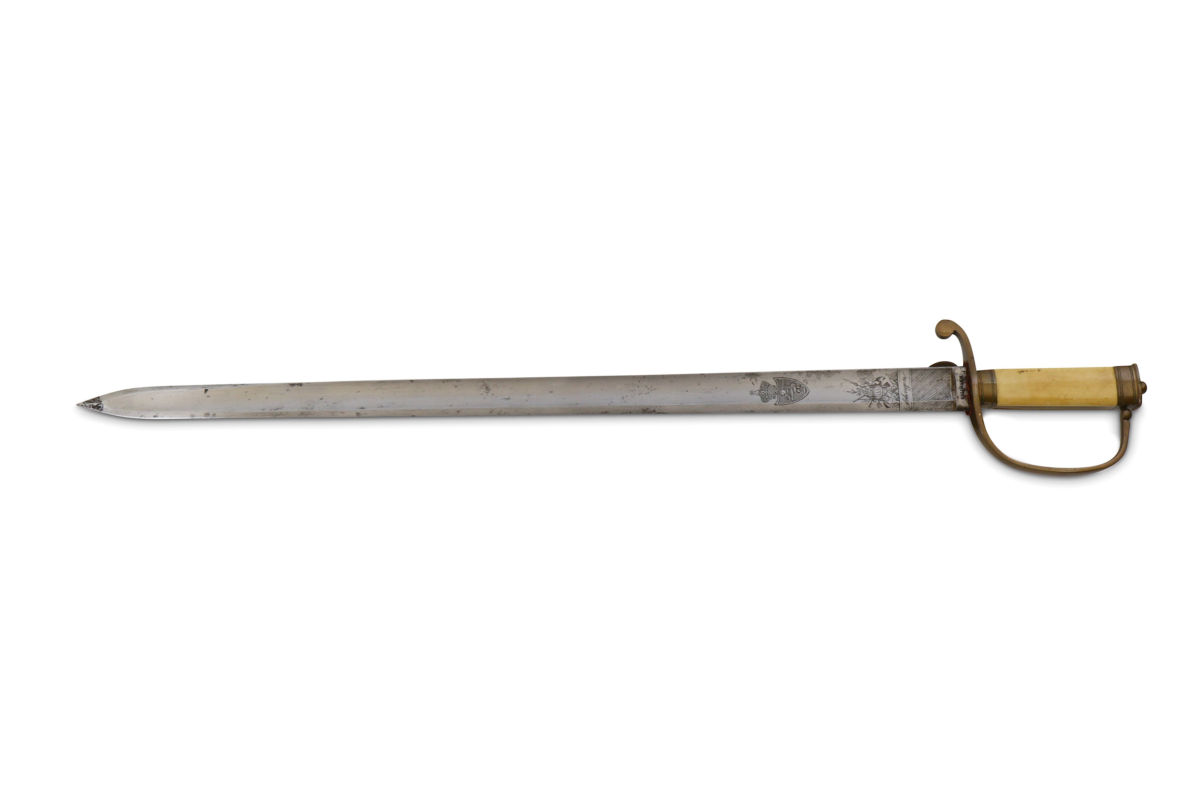 Lot 57 - A fine Bavarian hunting hanger or short sword,