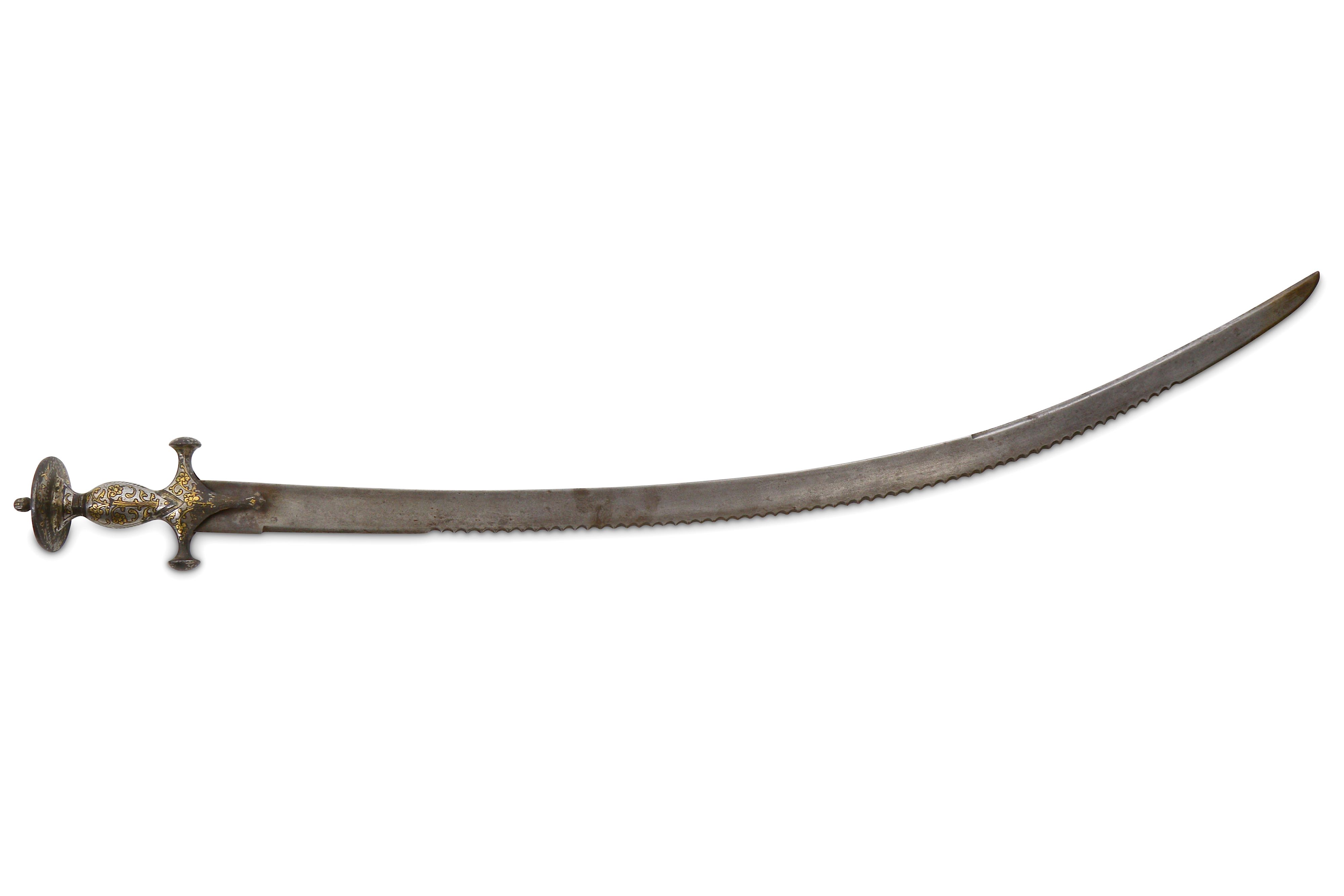 Lot 16 - A high status Indian tulwar (sword) with gold