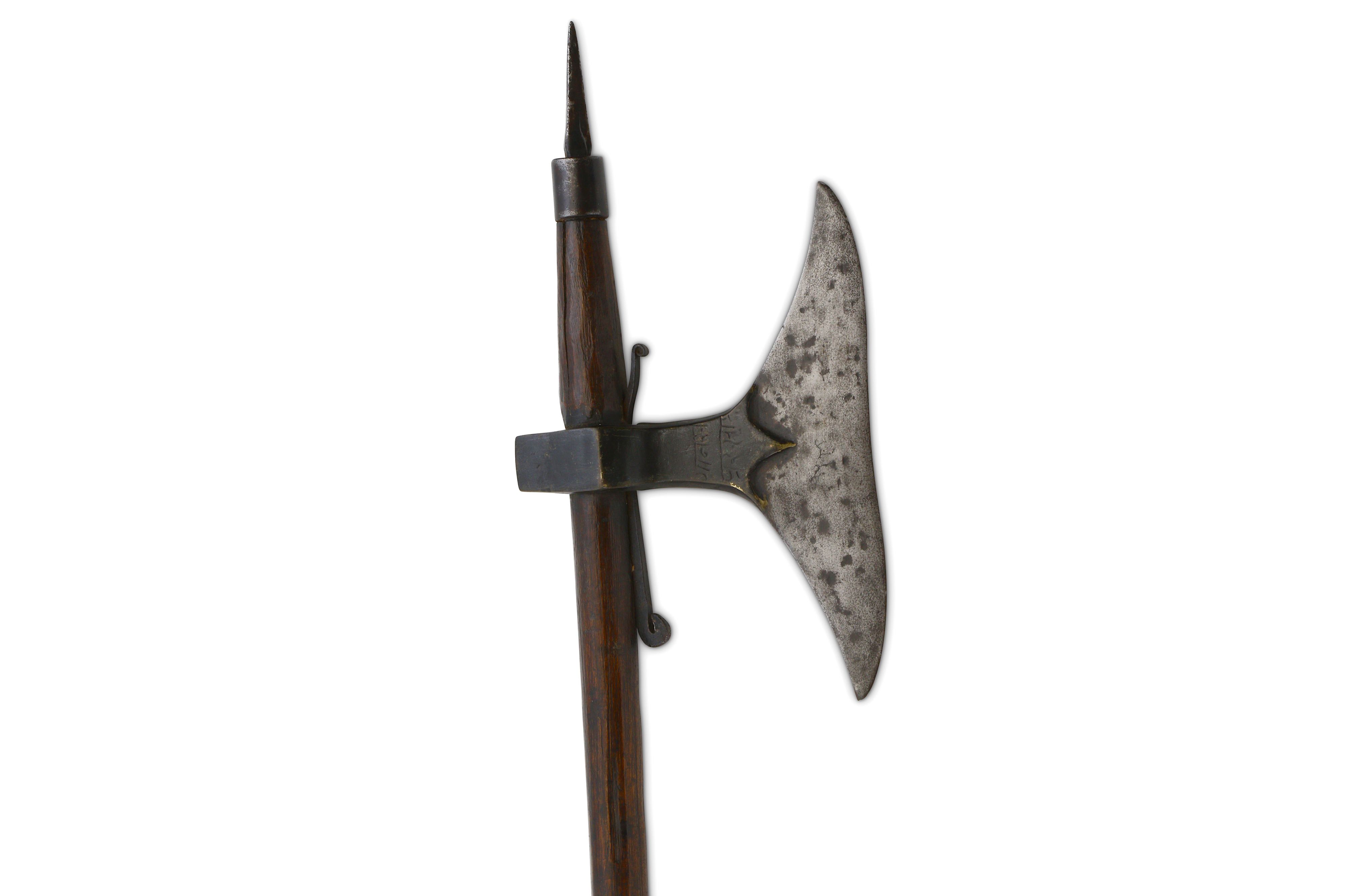 Lot 37 - A 19th century Indian bullova fighting axe.