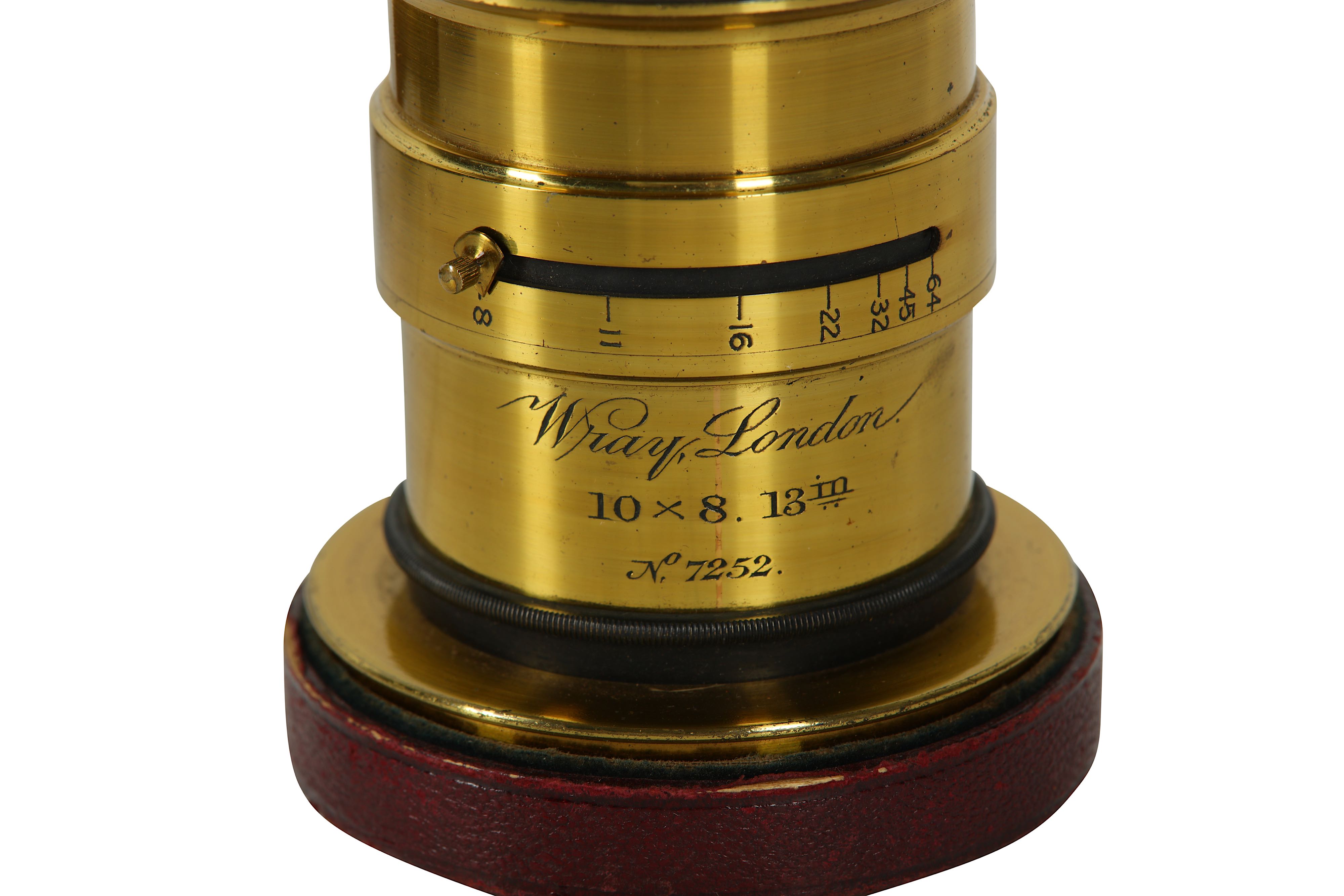 Lot 108 - Wray London 10 x 8" f/ 8 eq. focus 13" Brass