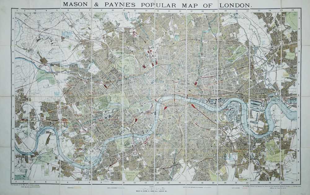 Lot 541 - Mason & Payne’s Popular Map of London,